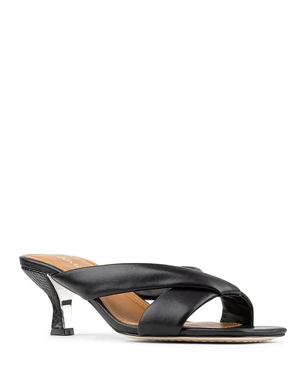 DONALD PLINER Gennessa Mid Heel Mule Sandals - Black