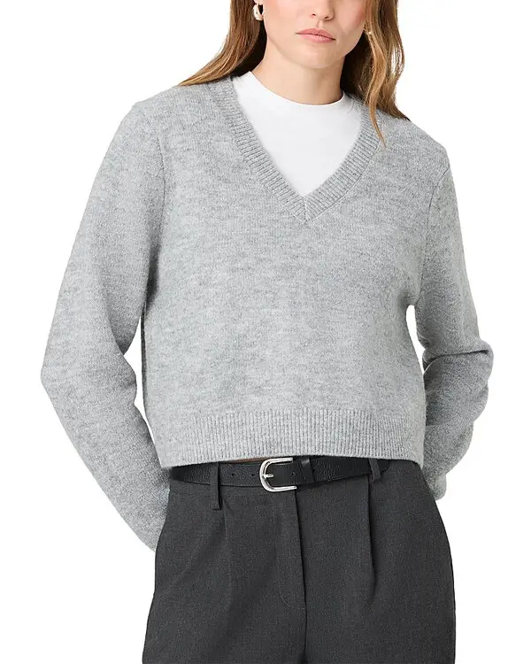 French Connection Suzie V-neck Sweater - Grey