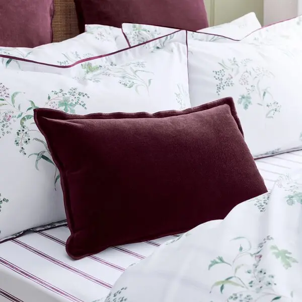 CHRISTY Harewood Velvet Boudoir Pillow, 12 X 20 - Fig