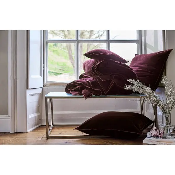 CHRISTY Harewood Velvet Boudoir Pillow, 12 X 20 - Fig