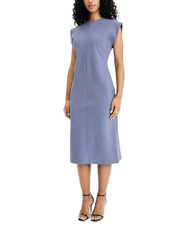 LUXELY Center Seam Cap Sleeve Sheath Dress