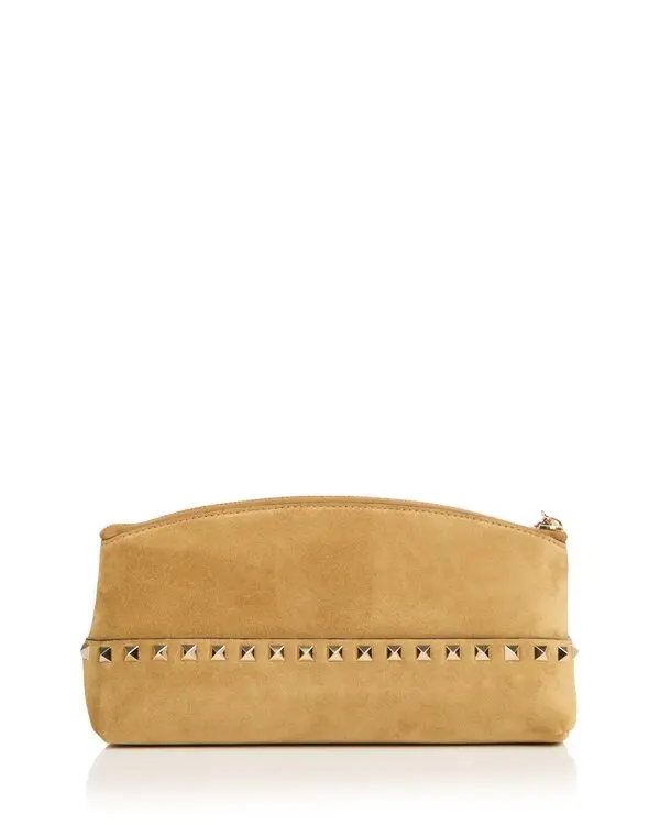 Valentino Garavani Suede Rockstud Pochette - Beige
