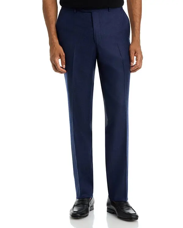 Peter Millar Harker Tailored Fit Flannel Twill Stretch Pants - Blue