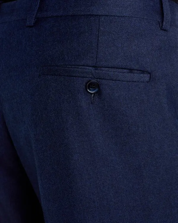 Peter Millar Harker Tailored Fit Flannel Twill Stretch Pants - Blue