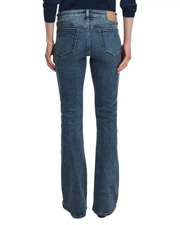 Rag & Bone Kinsley Low Rise Cotton Stretch Full Bootcut Jeans