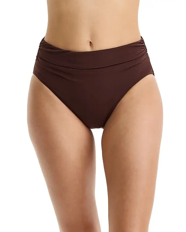 GOTTEX Dream Weaver Shirred Bikini Bottom - Espresso