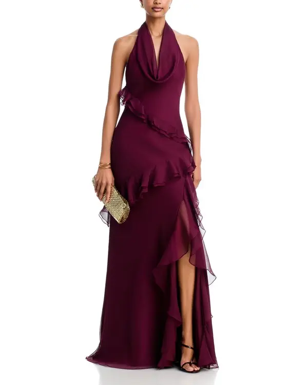 AMUR Marisol Cowl Neck Gown