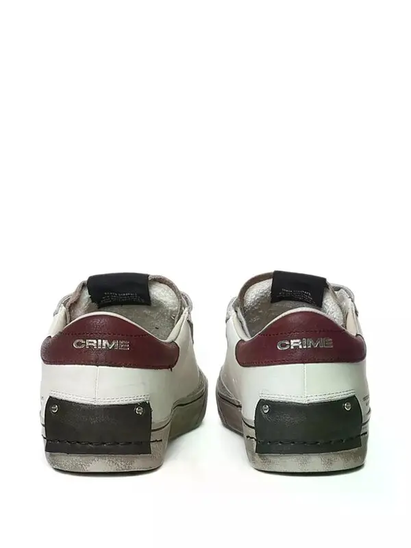 CRIME LONDON Distressed-effect Leather Sneakers