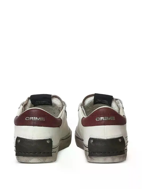 CRIME LONDON Distressed-effect Leather Sneakers