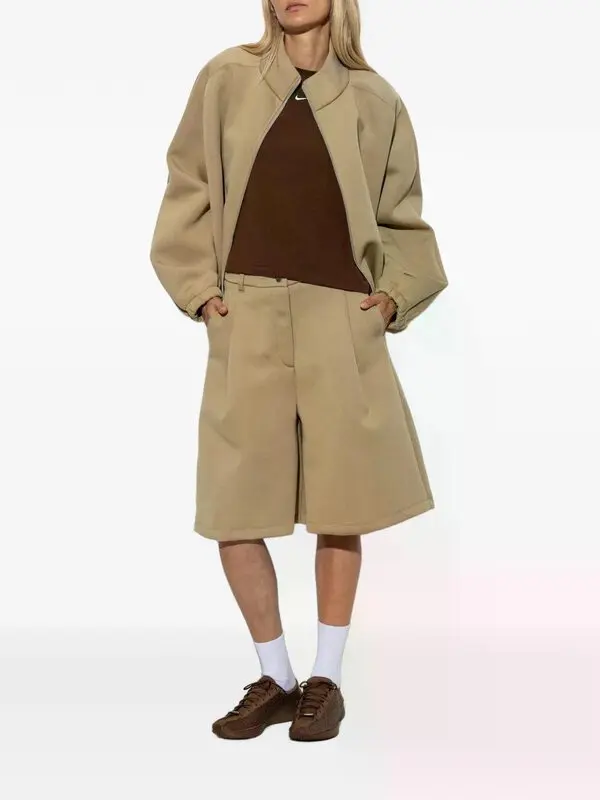 Nike Pleated Wide-leg Shorts - Neutrals