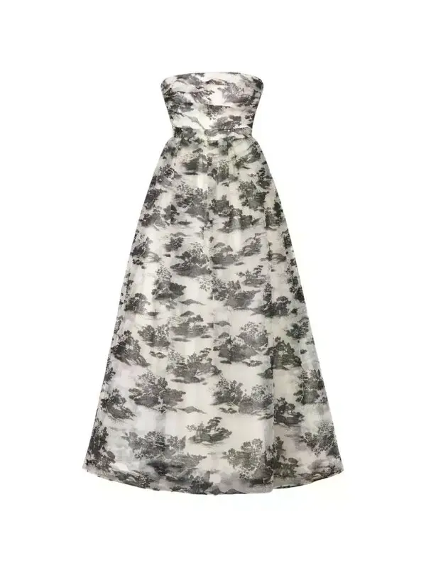 Max Mara Printed Maxi Dress - Neutrals