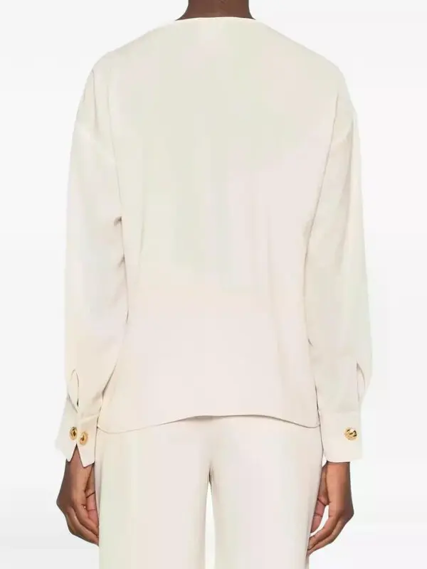 Max Mara Cowl-neck Long-sleeve Blouse