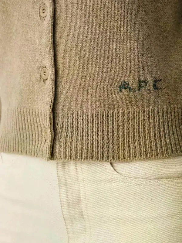 A.p.c. Lila Logo-embroidered Cardigan