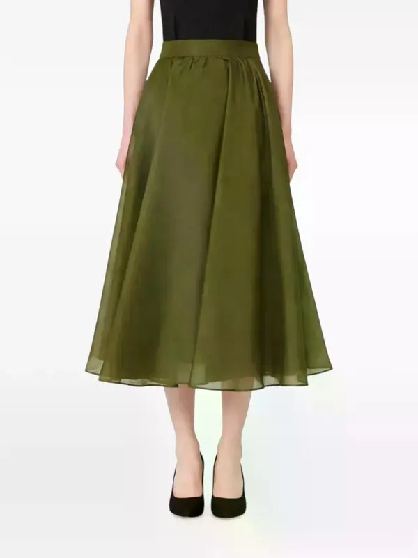 Max Mara Gathered A-line Midi Skirt