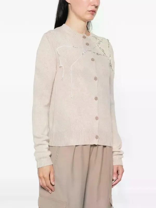 Fabiana Filippi Embellished Knitted Cardigan - Neutrals