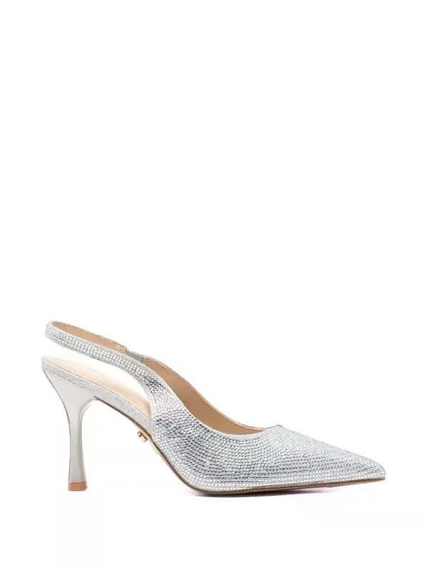 TWENTY FOURHAITCH Crystal-embellished Slingback Pumps