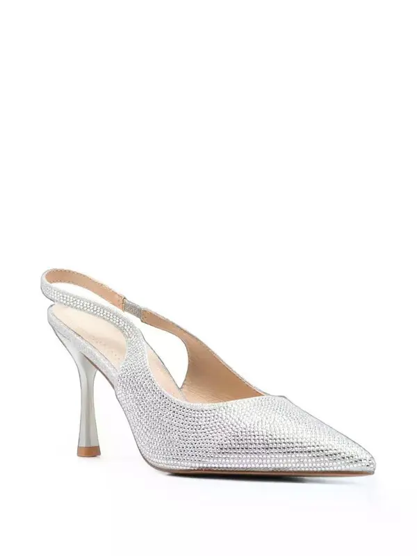 TWENTY FOURHAITCH Crystal-embellished Slingback Pumps