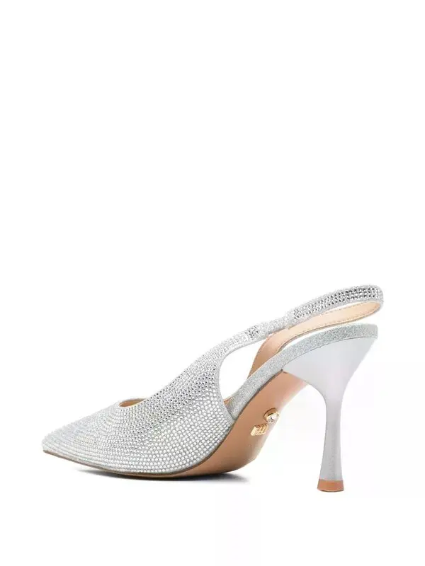 TWENTY FOURHAITCH Crystal Embellished Slingback Pumps