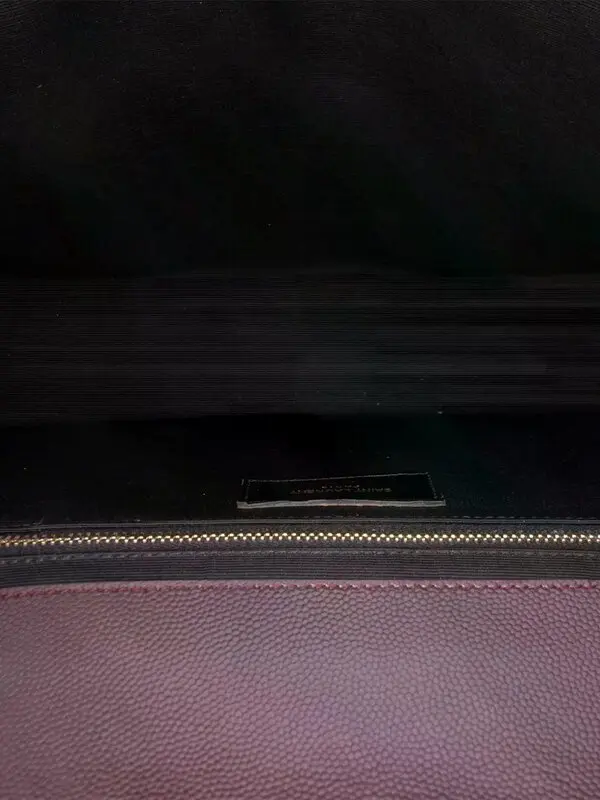 Saint Laurent 2014 Large Chevron Grain De Poudre Monogram Envelope Bag Shoulder Bag