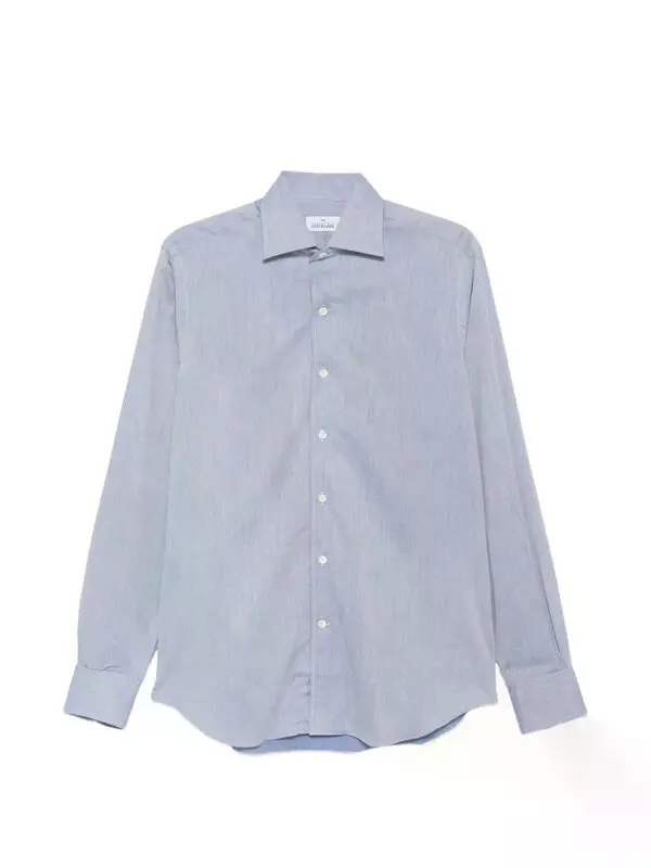 ALESSANDRO GHERARDI Spread-collar Long-sleeve Shirt - Blue