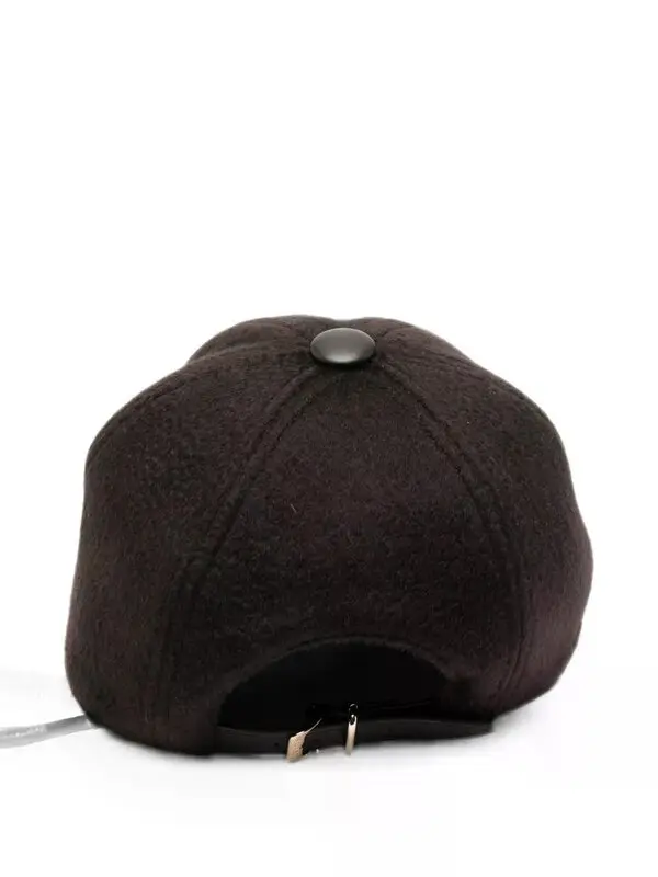 Max Mara Logo-patch Cashmere Baseball Cap - Brown