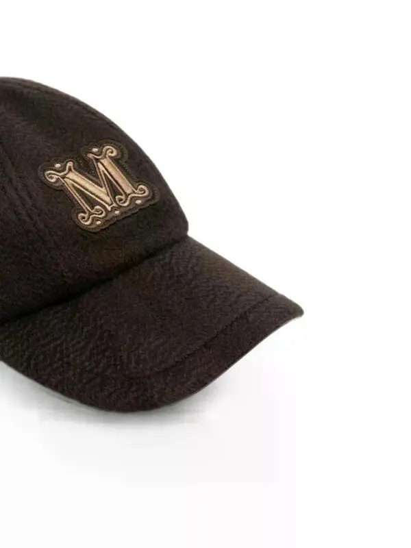 Max Mara Logo-patch Cashmere Baseball Cap