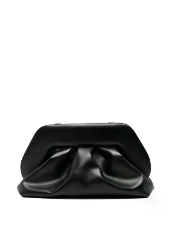 THEMOIRE Bios Ruched Clutch Bag - Black