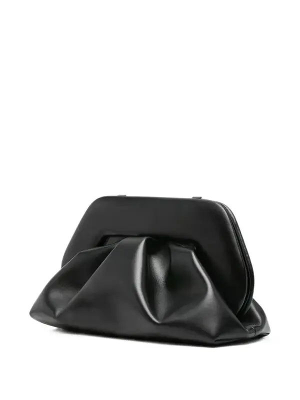 THEMOIRE Bios Ruched Clutch Bag - Black
