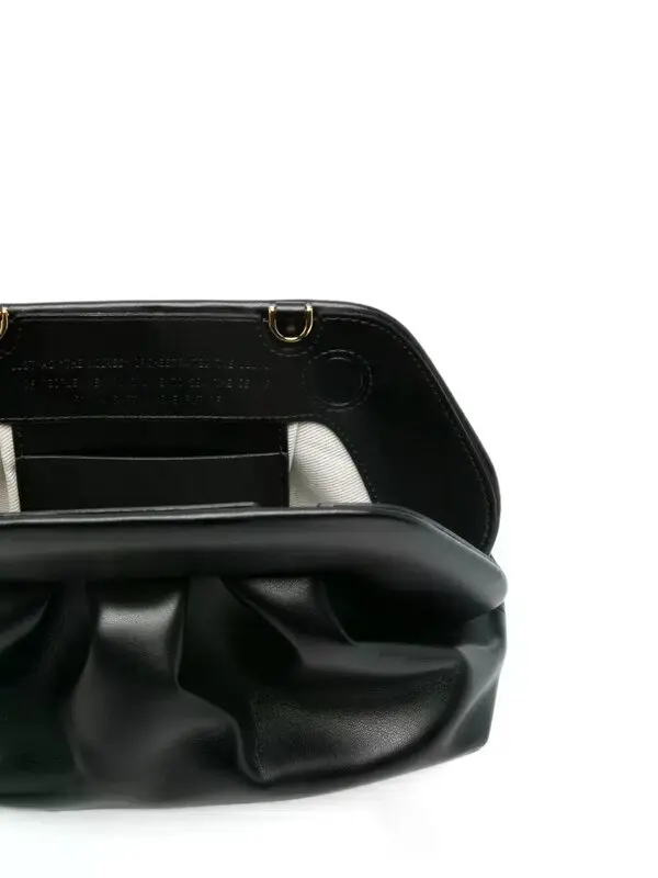 THEMOIRE Bios Ruched Clutch Bag - Black