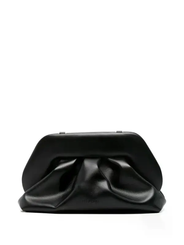 THEMOIRE Bios Ruched Clutch Bag - Black