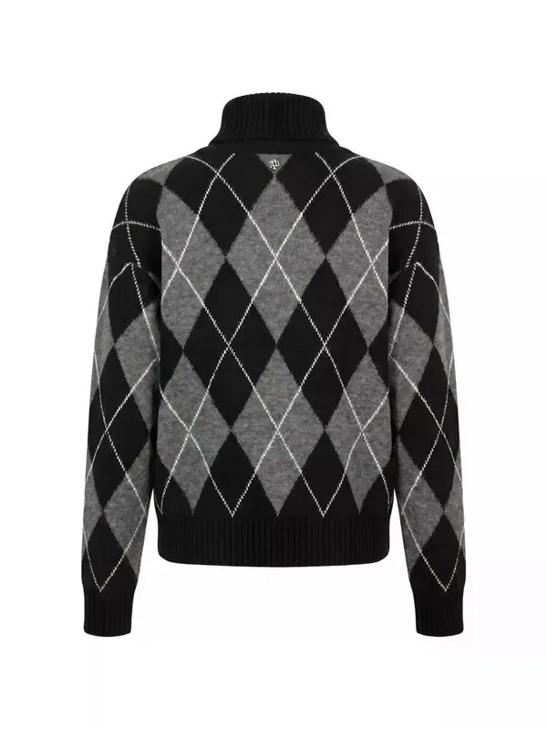 ANIYE BY Argyle Roll-neck Sweater