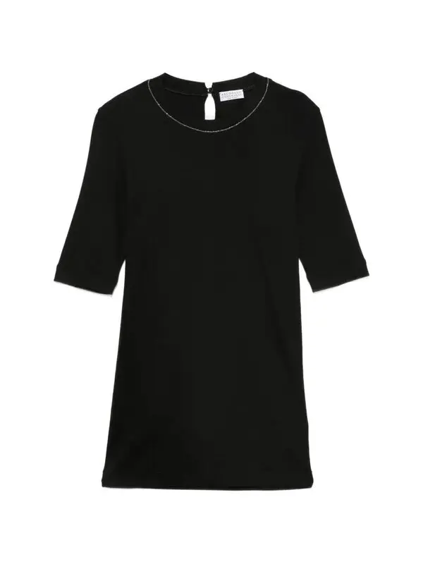 Brunello Cucinelli Monili-trim T-shirt - Black