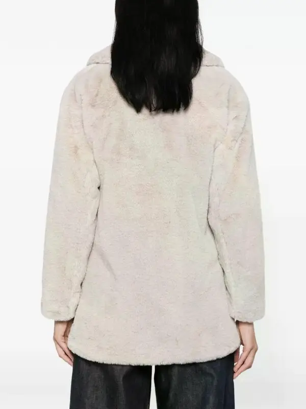 Herno Faux-fur Double-breasted Coat