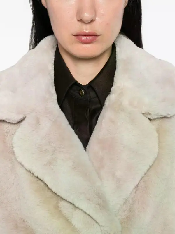 Herno Faux-fur Double-breasted Coat