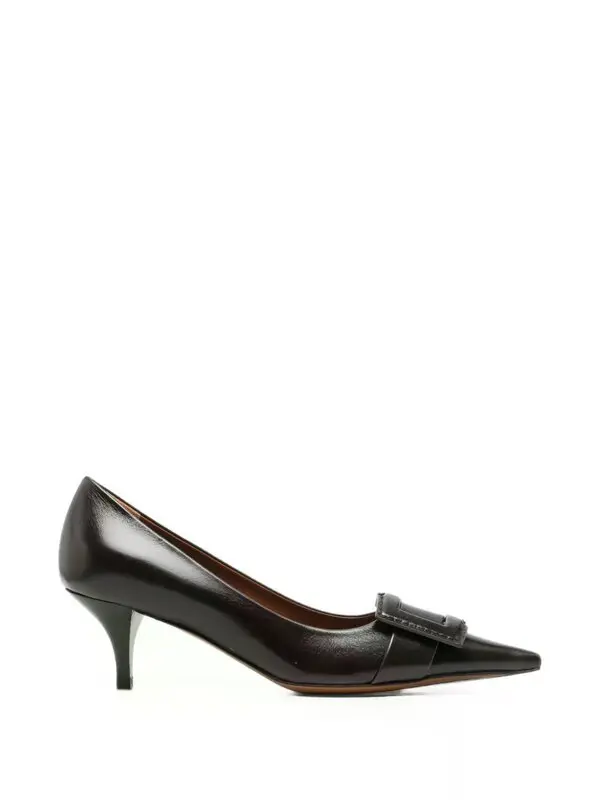 Roberto Festa Buckle-detail Pointed-toe Pumps - Brown