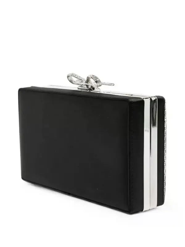 SELF-PORTRAIT Bow Crystal-embellished Clutch Bag