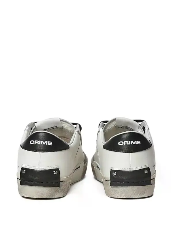 CRIME LONDON Distressed Leather Sneakers