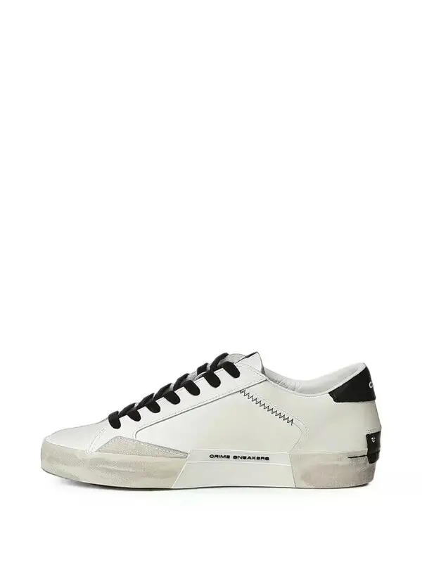 CRIME LONDON Distressed Leather Sneakers