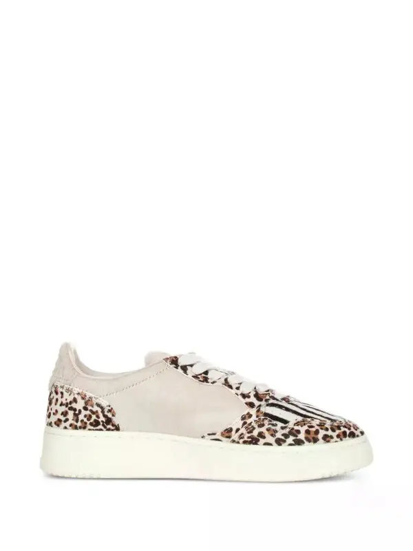 AUTRY Animal Pattern Lace-up Sneakers - Neutrals