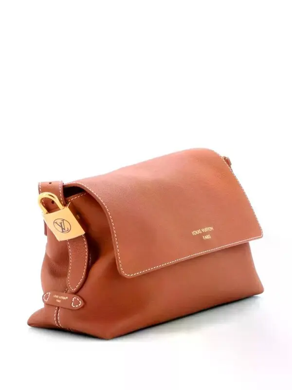 LOUIS VUITTON Low Key Messenger Bag Leather Shoulder Bag - Brown