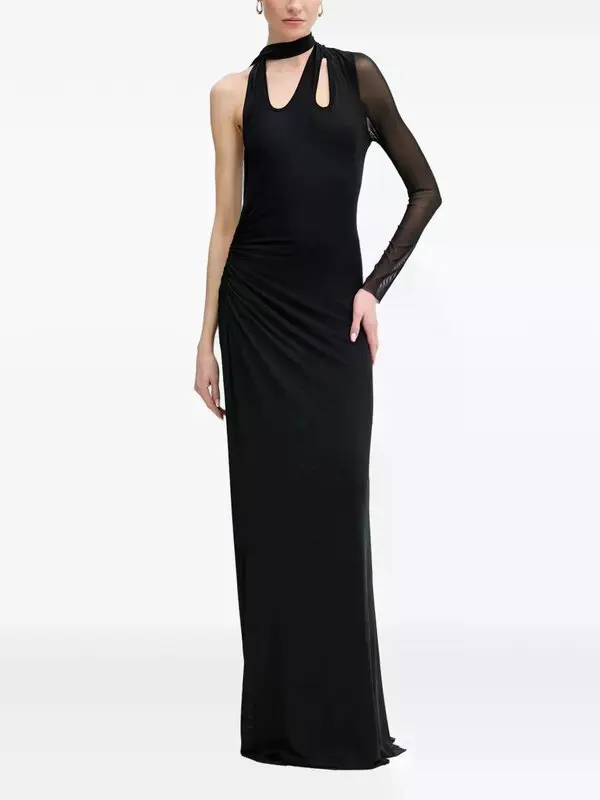 SILVIAN HEACH Asymmetrical Ruched Maxi Dress