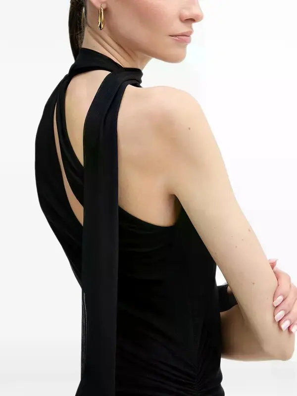 SILVIAN HEACH Asymmetrical Ruched Maxi Dress