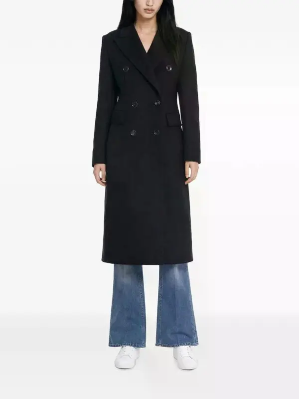 Max Mara Effigy Double-breasted Virgin-wool Coat - Black