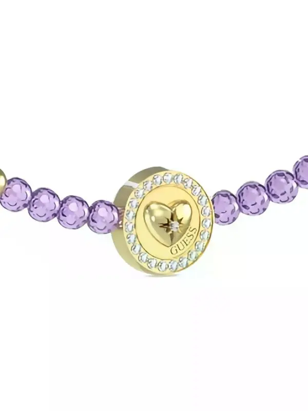 Guess Beaded Heart-charm Bracelet