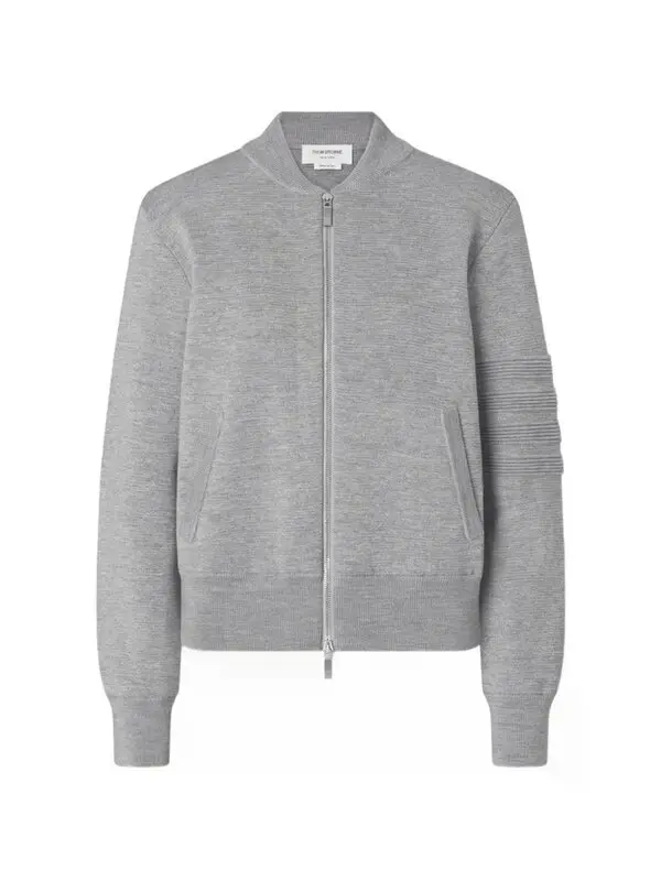 Thom Browne Zip-up Bomber Jacket - Grey