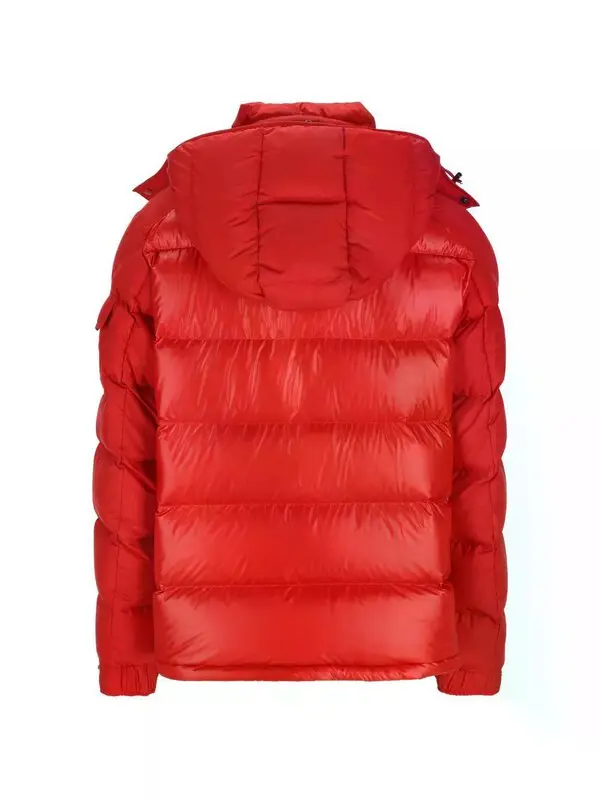 Moncler Maya Quilted Hooded Down Jacket - Red