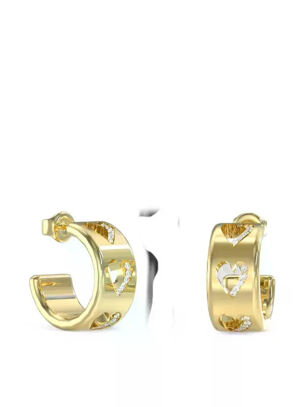 Guess Heart-detail Hoop Earrings