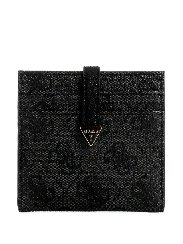 Guess Laurel Logo-print Card Case - Black