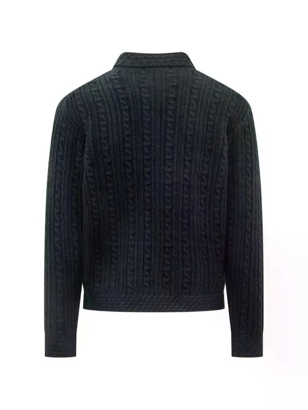 RAKKI Cable-knit Polo-collar Sweater