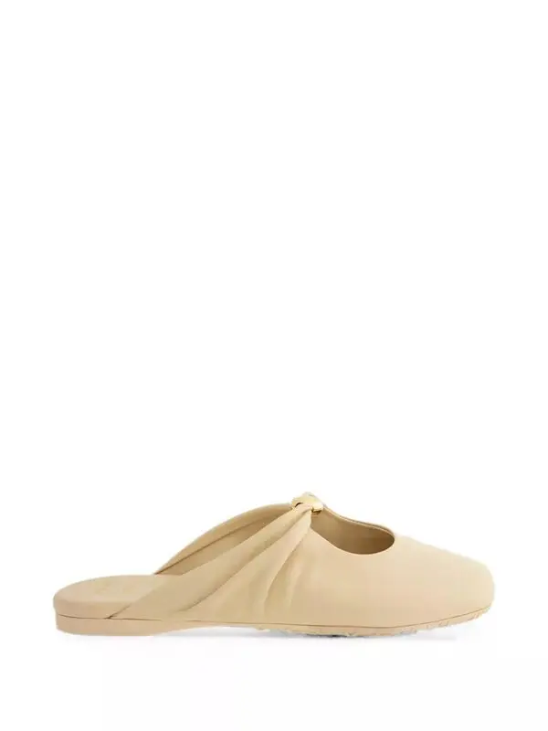 Loewe Pebble Gathered Mules - Neutrals